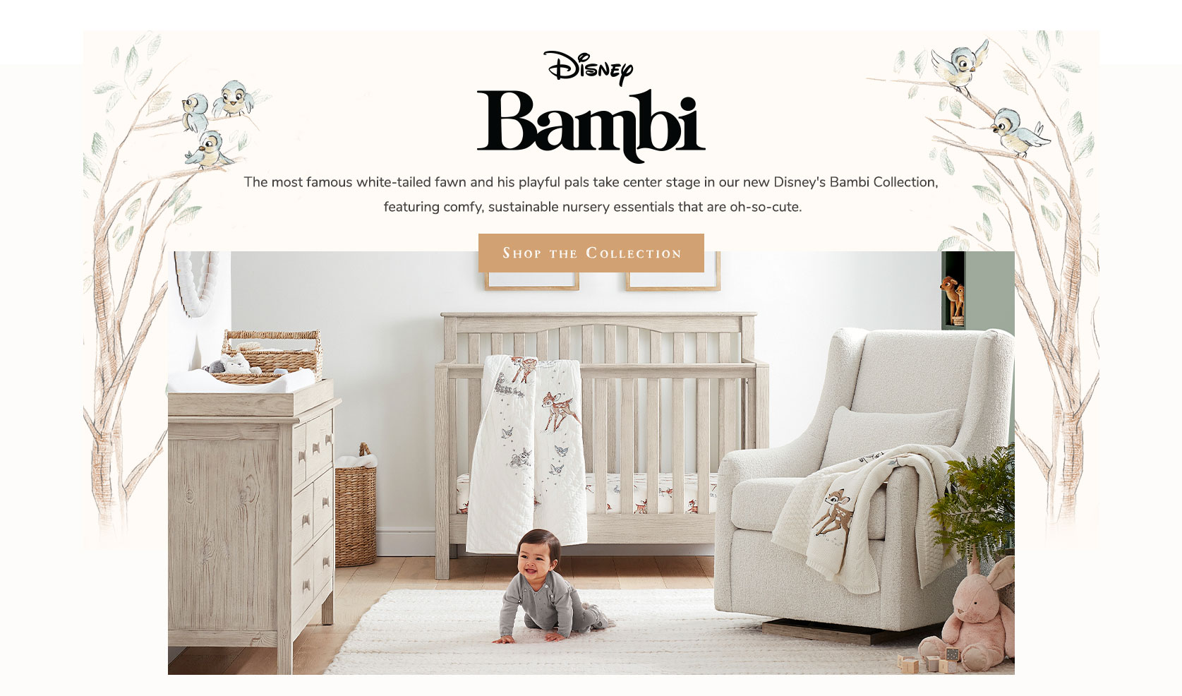 Disney Bambi Kids Bedding & Room Decor | Pottery Barn Kids