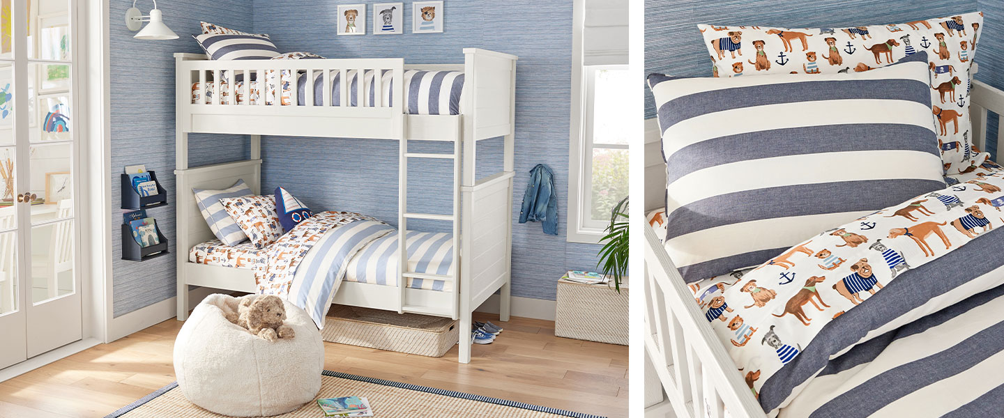 Sailing Stripes Bunk Bedroom | Pottery Barn Kids