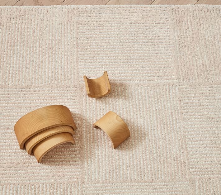 Concentric Square Tile Rug | Pottery Barn Kids