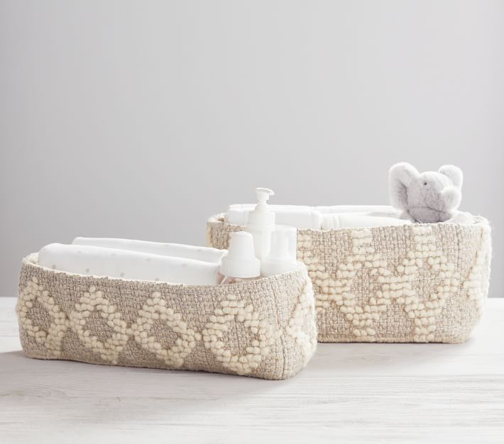 Metallic Woven Wool Storage | Nursery Storage | Pottery Barn Kids