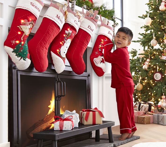 Quilted Christmas Stocking Collection | Pottery Barn Kids