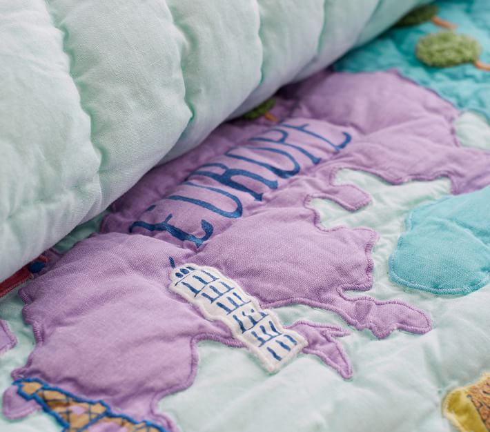World Map Quilt & Shams | Pottery Barn Kids