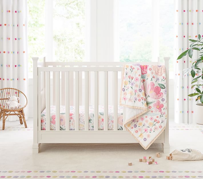 Flora Organic Crib Fitted Sheet | Pottery Barn Kids