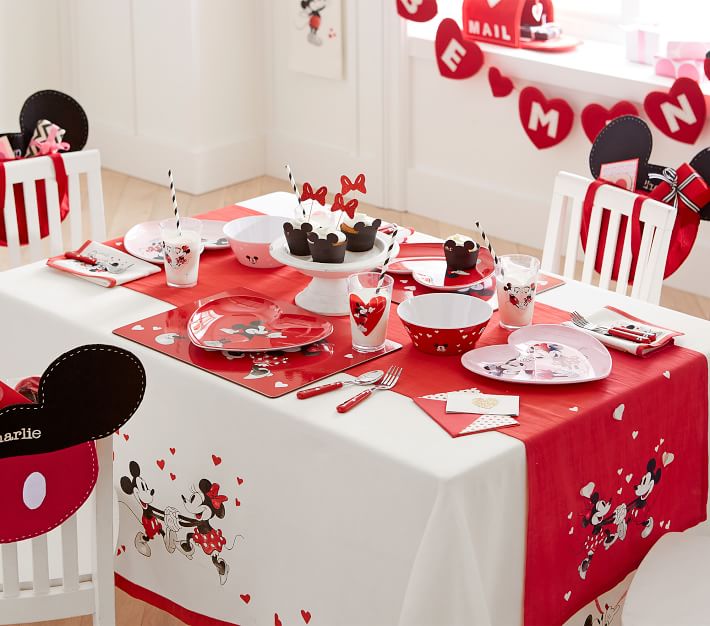 Disney Mickey Mouse Valentines Tablecloth | Pottery Barn Kids