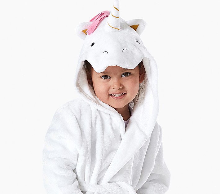 Unicorn Rainbow Critter Kids Robe | Pottery Barn Kids