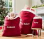 Red Velvet Santa Bags | Pottery Barn Kids