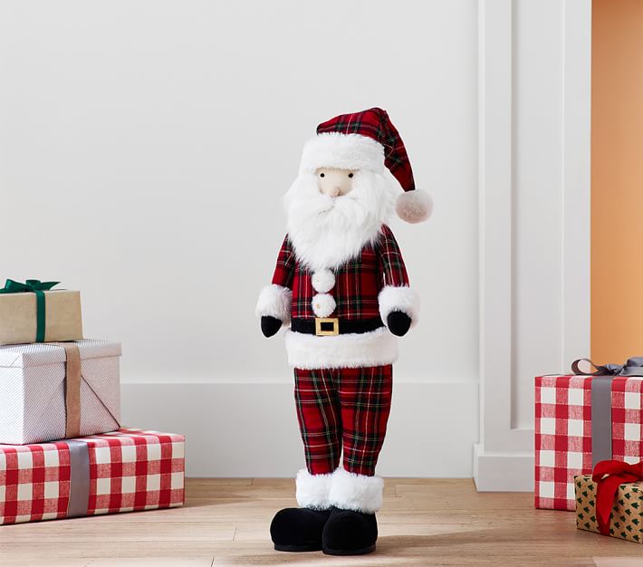 Standing Velvet Santa | Christmas Decorations | Pottery Barn Kids