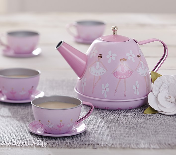 Ballerina Mini Tin Tea Set | Pottery Barn Kids