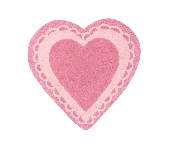 Pink Heart Shaped Rug | Patterned Rugs | Pottery Barn Kids