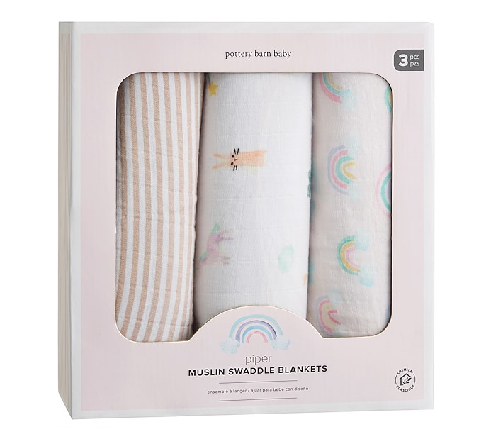 Piper Baby Swaddle - Set Of 3 | Pottery Barn Kids