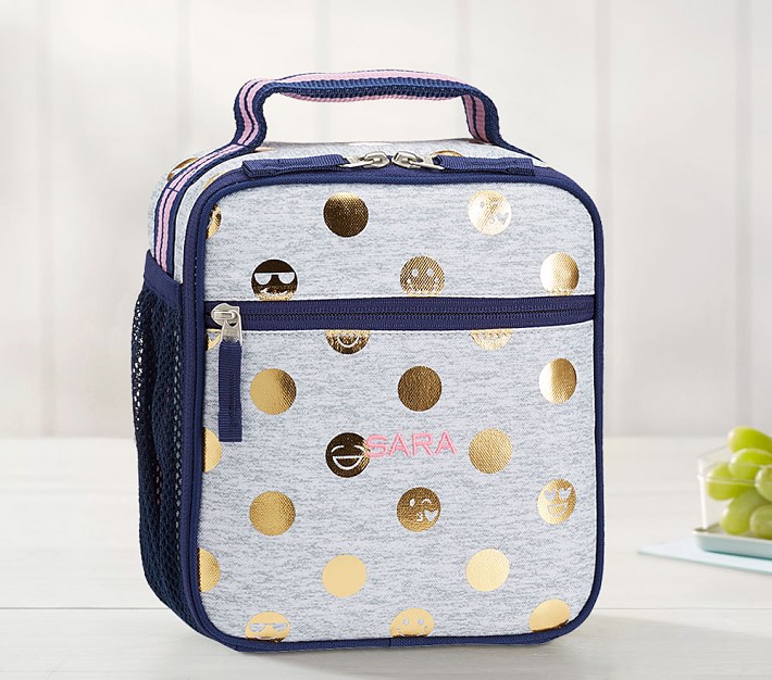 Gold Foil Emojis Kids Lunch Box | Pottery Barn Kids