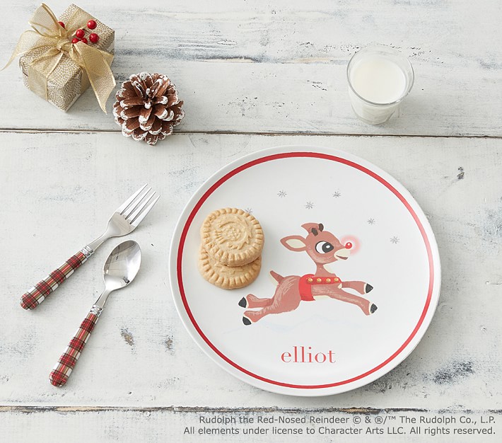 Rudolph the Red-Nosed Reindeer® Personalized Christmas Kids Plate ...