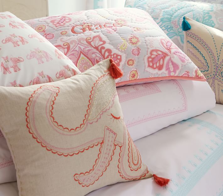 Coral Elyse Kids' Sheet Set | Pottery Barn Kids