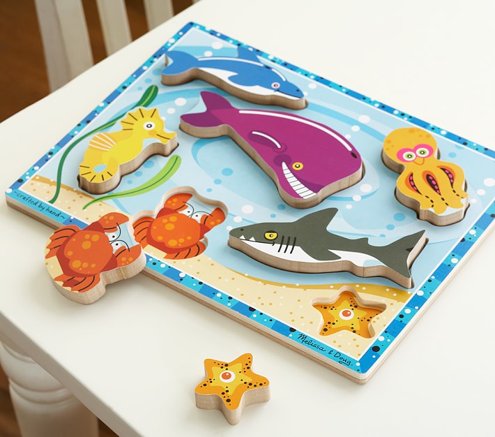 Sea Creatures Shapes Puzzle | Baby Toy | Pottery Barn Kids