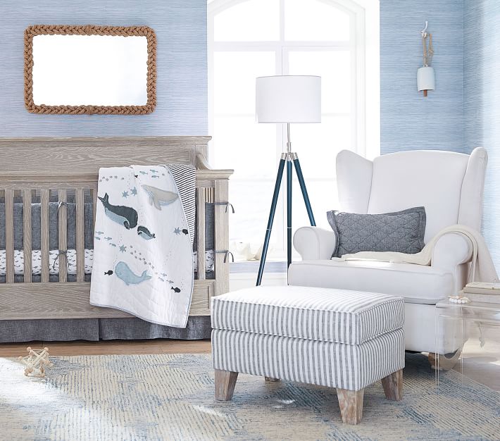 Wingback Convertible Rocking Chair & Ottoman | Pottery Barn Kids