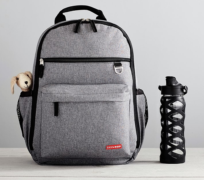 Skip Hop Duo Diaper Bag Backpack Heather Grey | Pottery Barn Kids