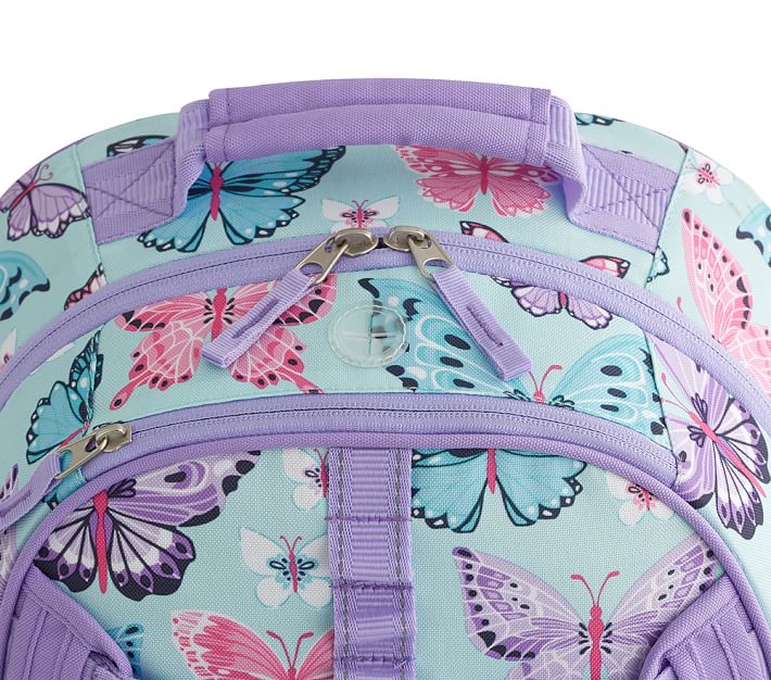 Mackenzie Aqua Lavender Pretty Butterflies Girls Backpacks | Pottery ...