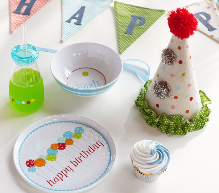 Birthday Kids Dinnerware Set | Pottery Barn Kids