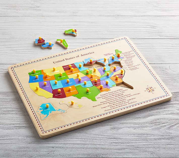 USA Map Puzzle | Educational Toys For Kids | Pottery Barn Kids