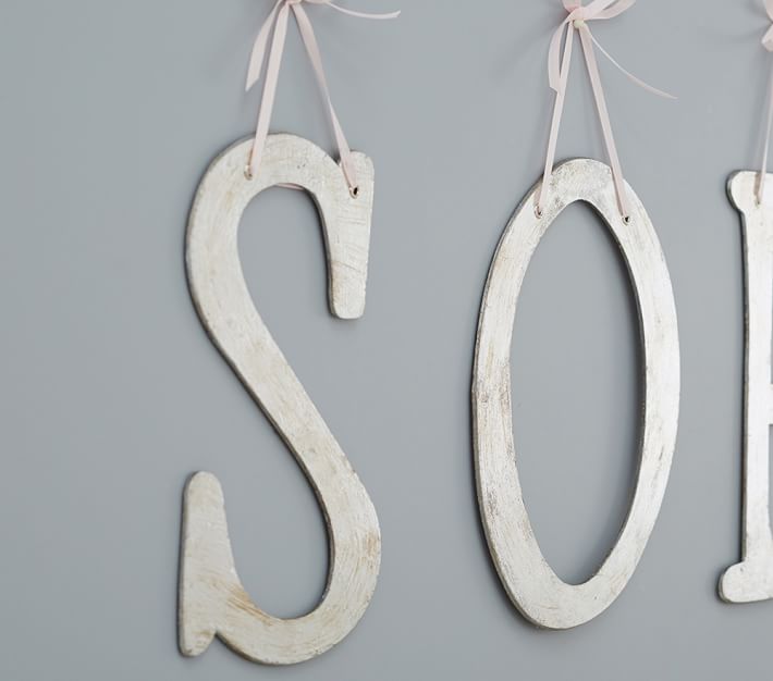Monique Lhuillier Ribbon Wall Letters | Pottery Barn Kids