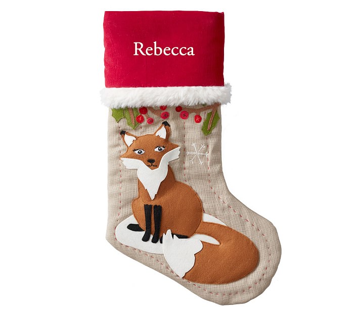 Fox Woodland Christmas Stocking | Pottery Barn Kids
