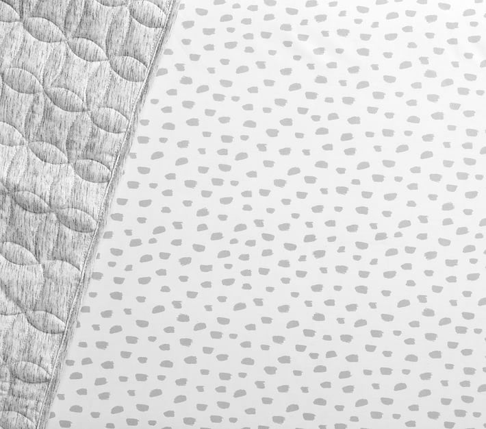 Organic Black Brushstroke Dot Modern Crib Sheet | Pottery Barn Kids
