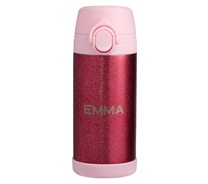 Pink Sparkle Glitter Kids Water Bottle | Pottery Barn Kids