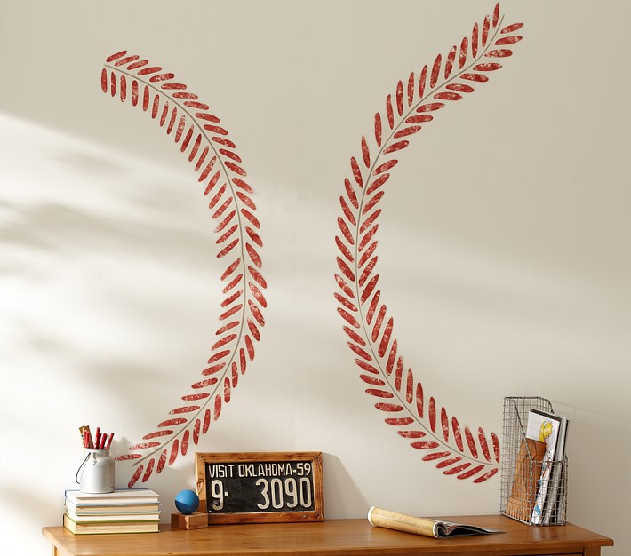 Baseball Stitch Kids Wall Decal | Pottery Barn Kids
