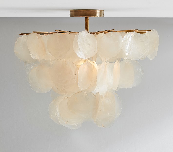 Large Capiz Flush Mount | Pottery Barn Kids