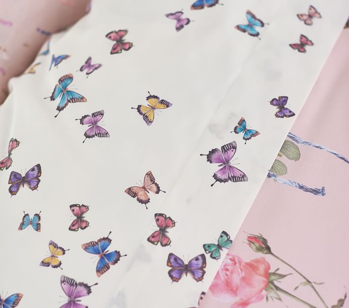 Monique Lhuillier Organic Butterfly Kids' Sheet Set | Pottery Barn Kids