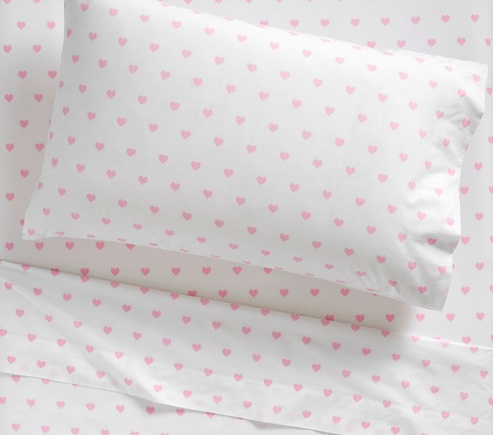 Organic Heart Kids' Sheet Set | Pottery Barn Kids