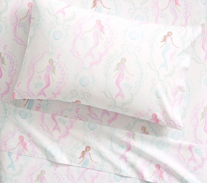 Bailey Mermaid Kids' Sheet Set | Pottery Barn Kids