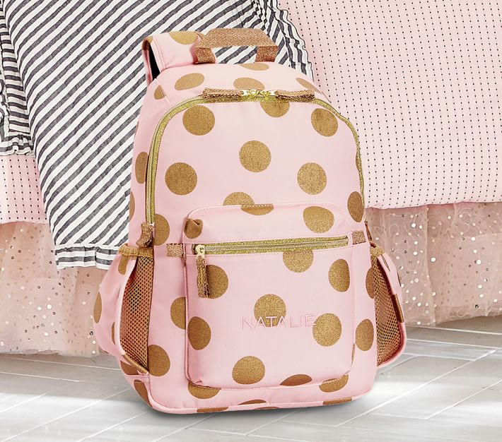 The Emily & Meritt Gold Dots Girls Backpack | Pottery Barn Kids
