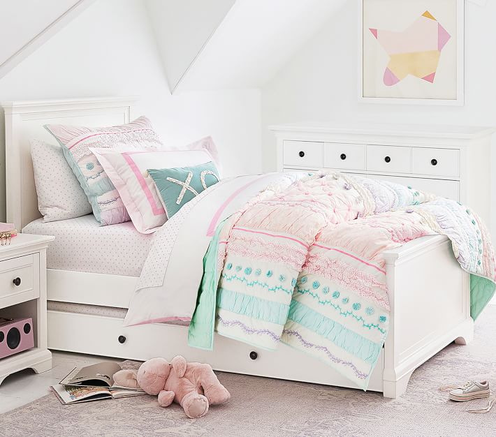 Bailey Ruffle Kids' Comforter Set | Pottery Barn Kids
