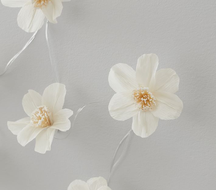 Crepe Paper Flower String Lights | Pottery Barn Kids