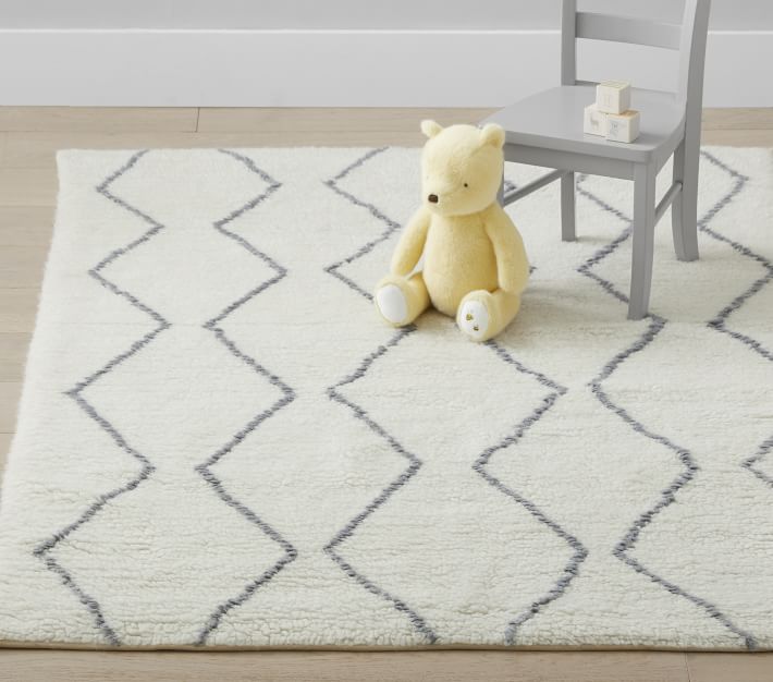 Machine Washable west elm x pbk Baby Souk Wool Rug | Pottery Barn Kids
