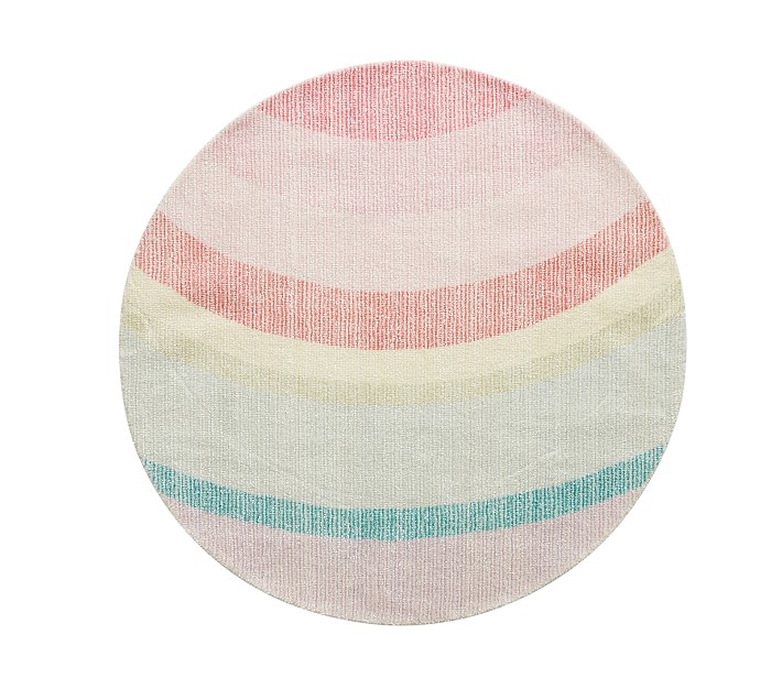 Rainbow Ombre Round Rug | Pottery Barn Kids