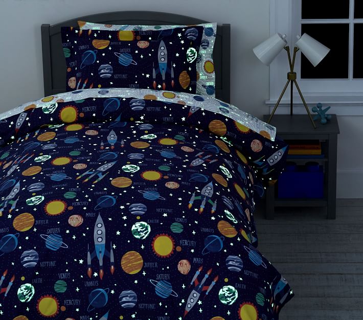 Solar System Glow-in-the-Dark Duvet Cover & Shams | Pottery Barn Kids