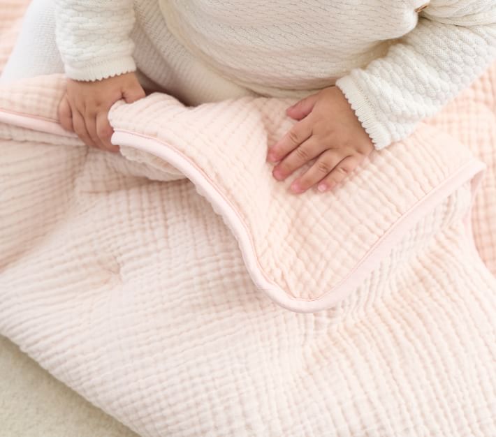 Cuddle Me Muslin Baby Quilt | Pottery Barn Kids
