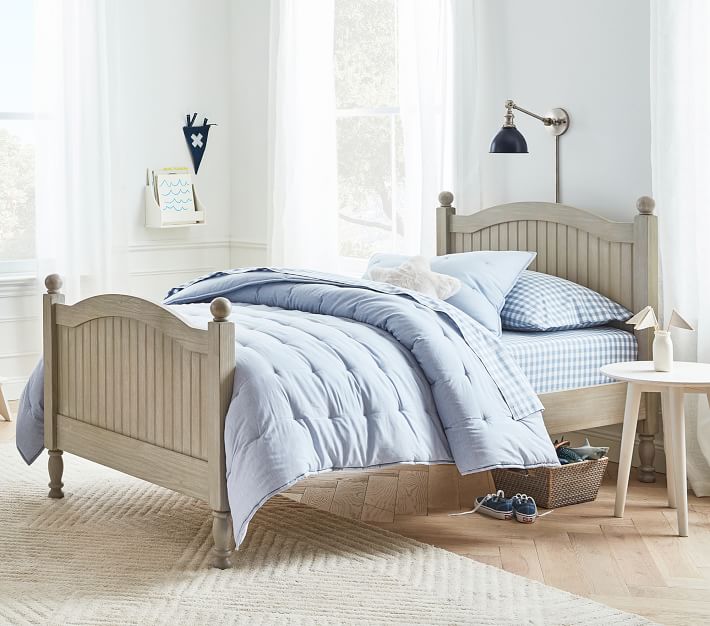 Boys Organic Check Kids Sheets | Pottery Barn Kids