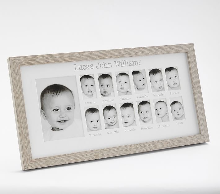 Vintage Wood First Year Frame | Baby Keepsake | Pottery Barn Kids