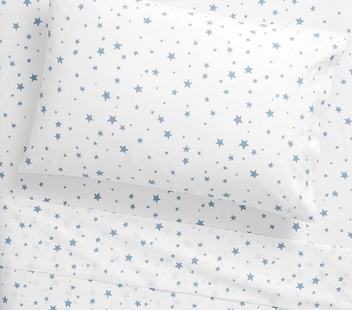 Organic Shining Star Glow-in-the-Dark Kids' Sheet Set | Pottery Barn Kids