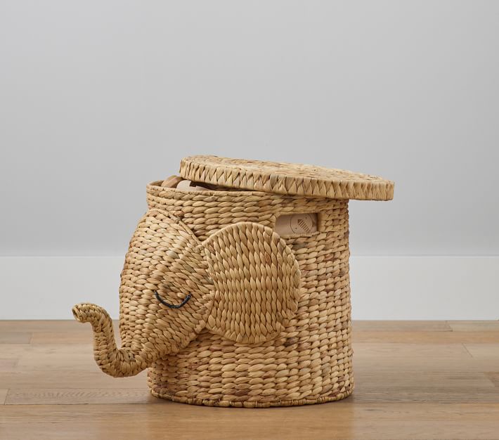 Shaped Elephant Lidded Storage | Pottery Barn Kids