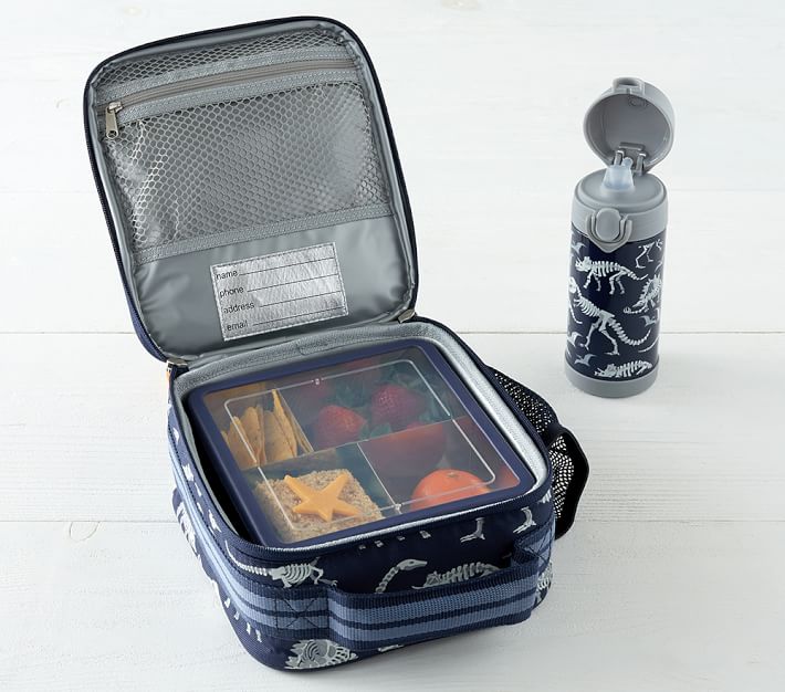 Mackenzie Navy Dino Bones Glow-in-the-Dark Lunch Boxes | Pottery Barn Kids