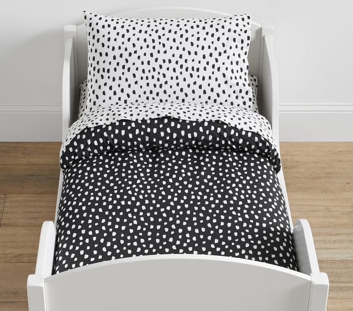 Organic Brushstroke Dot Toddler Sheet Set | Pottery Barn Kids