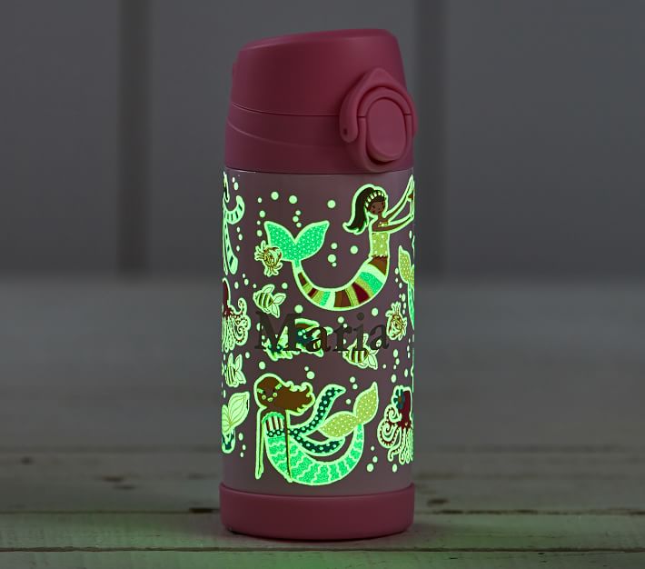 Mackenzie Pink Mermaid Friends Glow-in-the-Dark Water Bottles | Pottery ...
