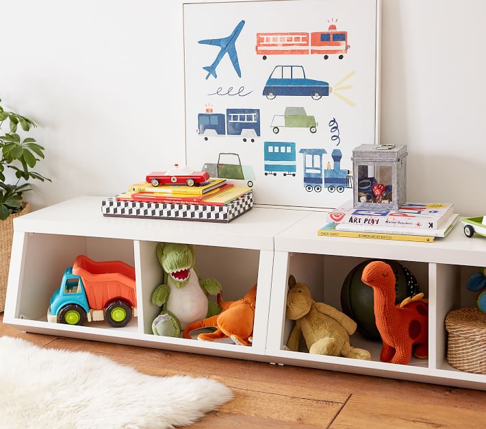 Double Market Bin with Divider | Pottery Barn Kids