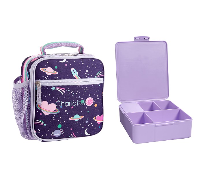 Mackenzie Rainbow Heart Galaxy Glow-in-the-Dark Lunch & Bento Bundle, Set of 2 | Pottery Barn Kids