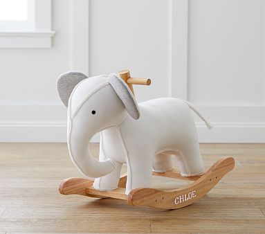 Hippo Cotton Plush Rocker | Pottery Barn Kids