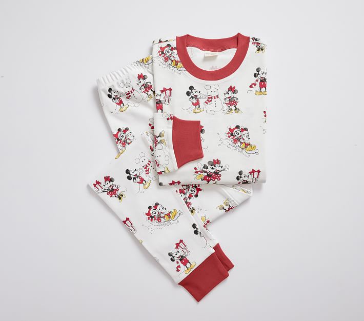 Adult Disney Mickey Mouse Holiday Organic Pajama Set | Pottery Barn Kids